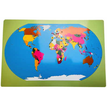 carte mondiale avec drapeaux à placer