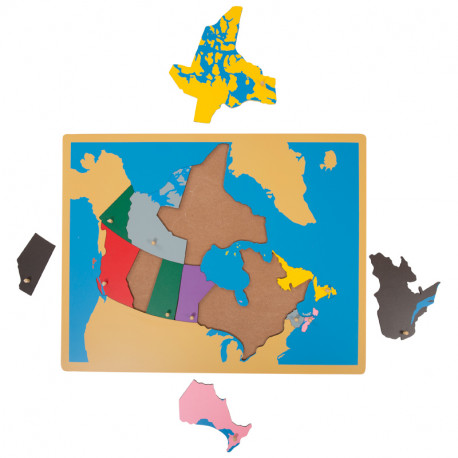 puzzle carte canada en bois